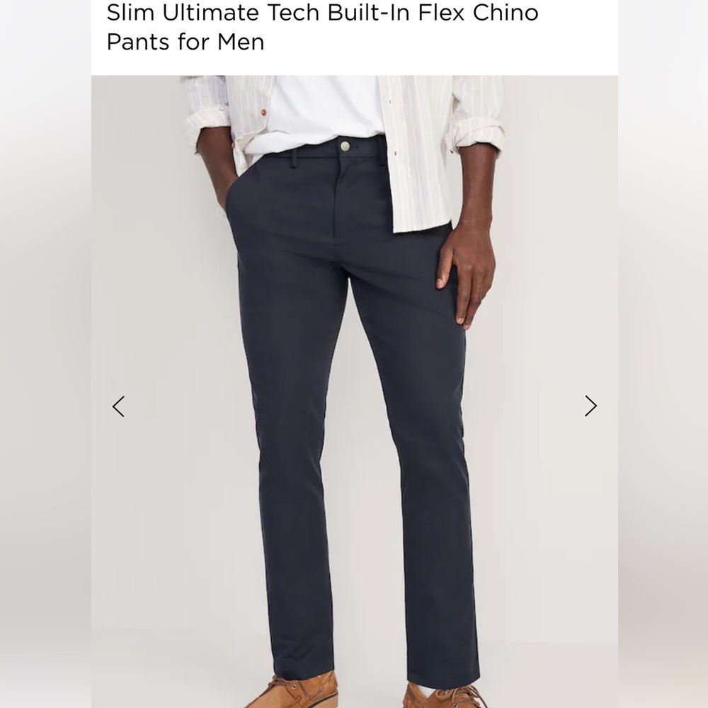 Old Navy Men Navy Blue Slim Ultimate Tech Built-In Fl… - Gem